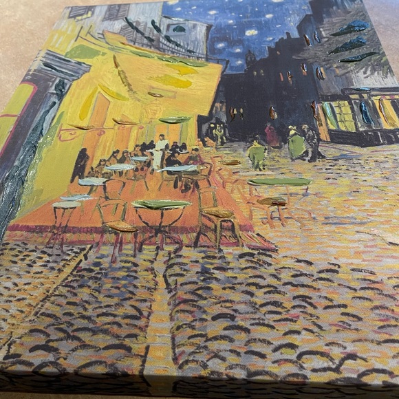 Wall Decor | Canvas Reproduced Print Of Van Goghs The Cafe Terrace ...